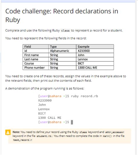 solved code challenge record declarations in ruby complete