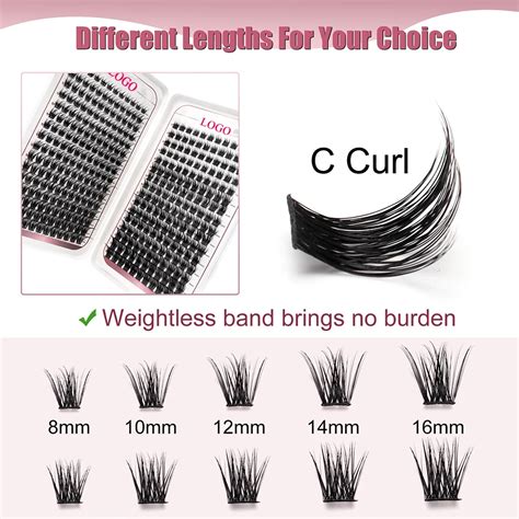 Bulk Cluster Lashes Fluffy Private Label Natural D Curl Cluster Lash Kit Korean Pbt Segments