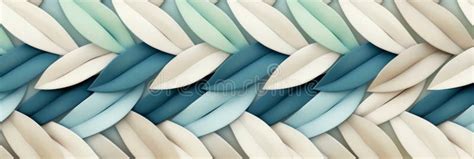 A Pattern Of Interwoven Leaf Like Shapes In Soft Shades Of Blue Green