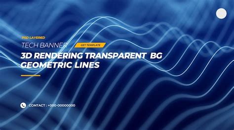 Premium Psd 3d Rendering Technology Geometric Abstract Line Visualization