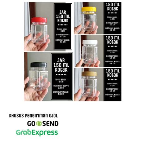 Jual Jar 150ml Kotak Botol Sambal Khusus Gosend Grab Botol Diameter Tutup Botol 5cm 5 5cm Jar