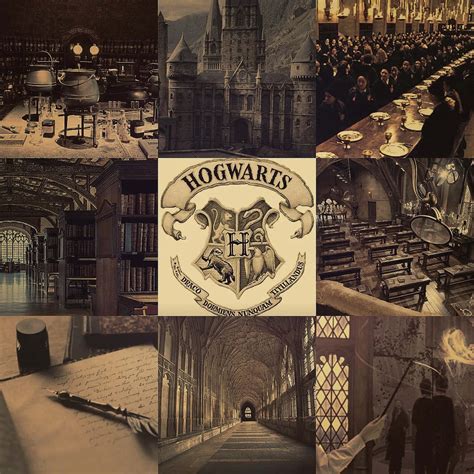 Download Hogwarts Academia Aesthetic Collage Wallpaper