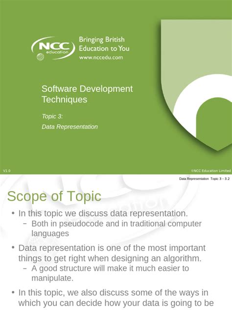 Sdt Topic 3 Data Representation Pdf Data Type String Computer