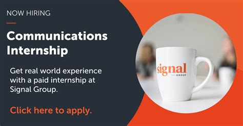 Communications Internship At Signal Group Signal Group Dc