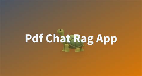 Pdf Chat Rag App A Hugging Face Space By Genaicoder