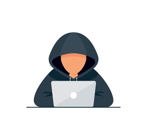 hacker vector concept unknown man stealing data from the email while using laptop 17120591