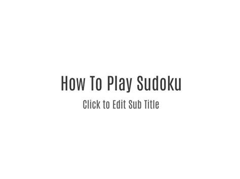 ppt sudoku powerpoint presentation free download id 10228614