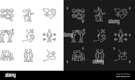 Effective Communication Linear Icons Set For Dark And Light Mode Stock Vector Image And Art Alamy