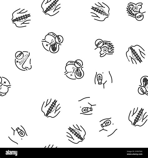 Surgery Hospital Health Seamless Pattern Vector Stock Vector Image