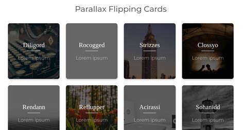 Parallax Flipping Cards Animation With Pure Css Gosnippets