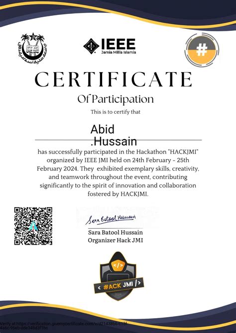 Mohd Abid Hussain On Linkedin Hackathon Learning Networking