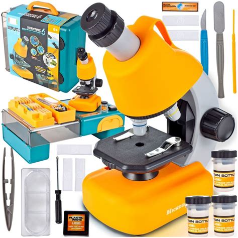 Образователна и интерактивна играчка Soltoy® Многофункционален научен микроскоп с Led лампа за