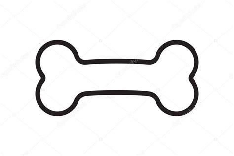 Hueso Para Perro Mascota Icono Del Contorno óseo Símbolo De Comida