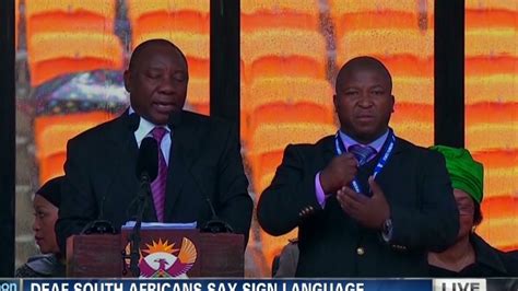 Fake Sign Language Nelson Mandela Sign Language Interpreter At