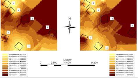 Kriging Prediction Surface Of Observed Left And Predicted Values