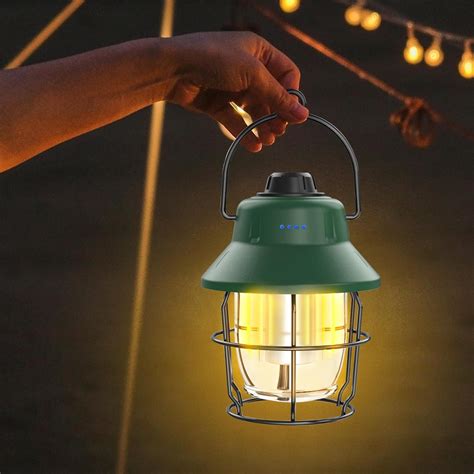 Jiniu Rechargeable Led Camping Lantern Mini Retro Portable
