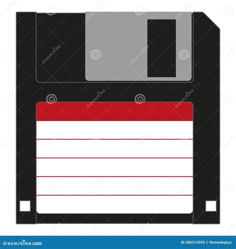 Floppy Disk Color Vector Illustration Of Floppy Diskette White Background Stock Illustration