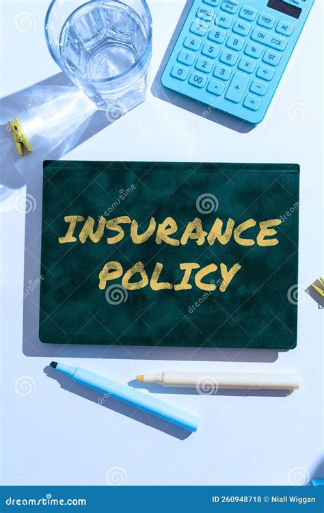 Sign Displaying Insurance Policy Internet Concept Document Detailing
