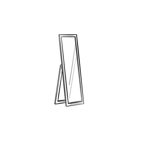 Premium Vector Full Length Mirror Hand Drawn Outline Doodle Icon