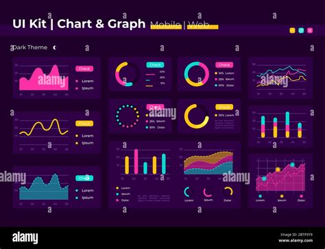 Chart UI Elements Kit Stock Vector Image Art Alamy