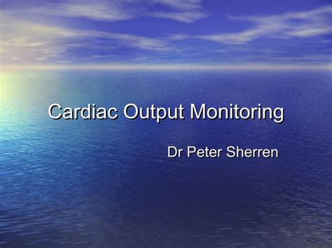 Advanced Hemodynamic Monitoring Pptx