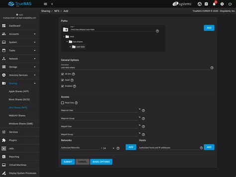 TrueNAS Cluster Configuration High Availability