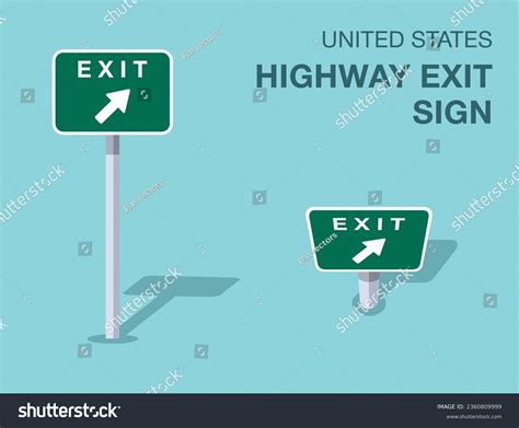 Highway Exit Road Signs