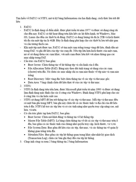 Tìm Hiểu Về Fat32 Và Ntfs Pdf