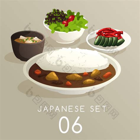 日本食品集矢量图图片 包图网企业站
