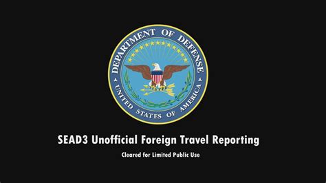 Dvids Video Sead3 Unofficial Foreign Travel Reporting