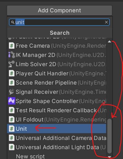 add component search is bugged in 2022 r unity3d