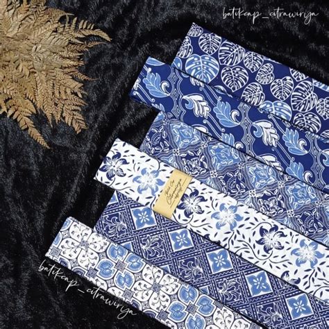Cap Garutan Batik Cloth In Two Colors Blue Shopee Malaysia