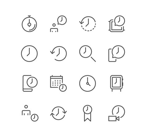 Timer And Clock Icon Outline And Linear Vector 13783650 Vector Art At