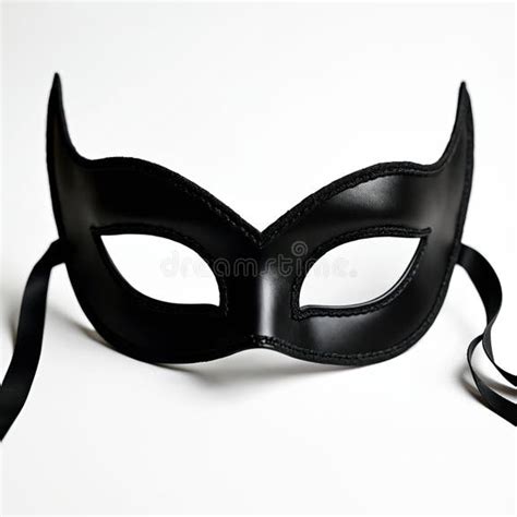 Sleek Black Zorro Mask With Sharp Edges Simple Design Ribbon Ties