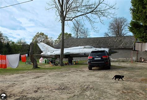 Landed At The Wrong Air Base A Fighter Aircraft In The Backyard