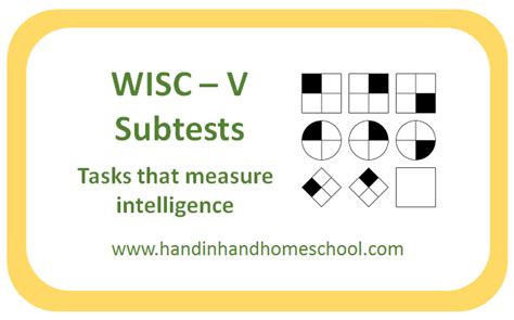 Wisc V Subtests Hand In Hand Homeschool