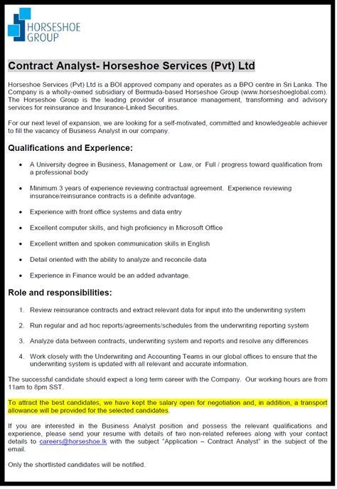 Contract Analyst