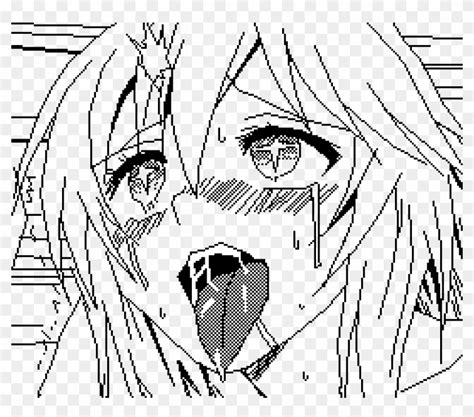 Another Ahegao With Drool Ahegao Pixel Art Hd Png Download 1200x1000 2208614 Pinpng