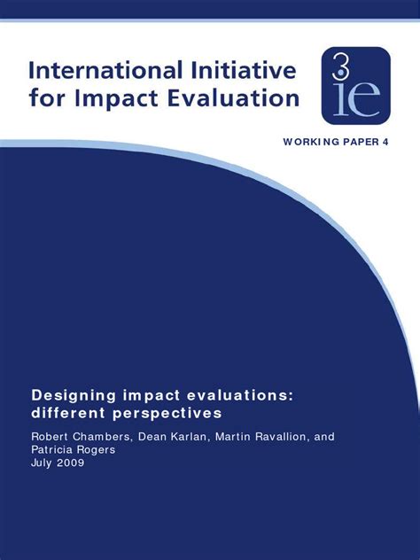 Designing Impact Evaluations Different P Pdf