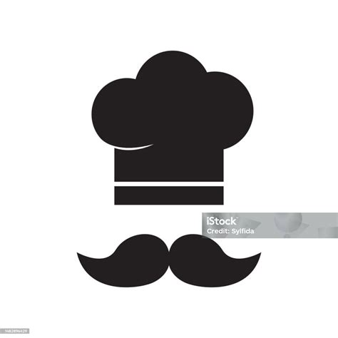 요리사 모자 요리사 아이콘 주방 및 레스토랑 상징 모자와 콧수염 케이터링 요리 검은 실루엣 음식 삽화 요리사에 대한 스톡 벡터 아트 및 기타 이미지 Istock
