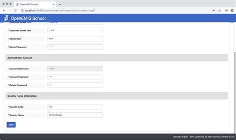 Installation OpenEMIS Support