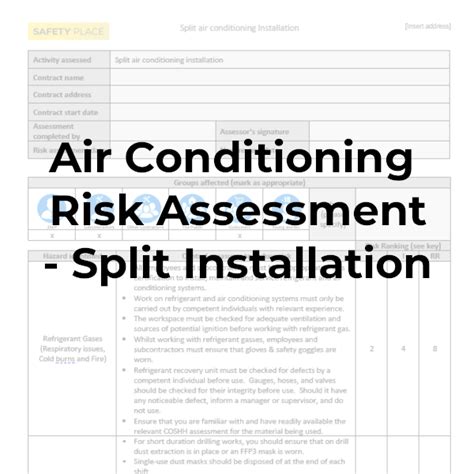 air conditioning risk assessment method statement seg