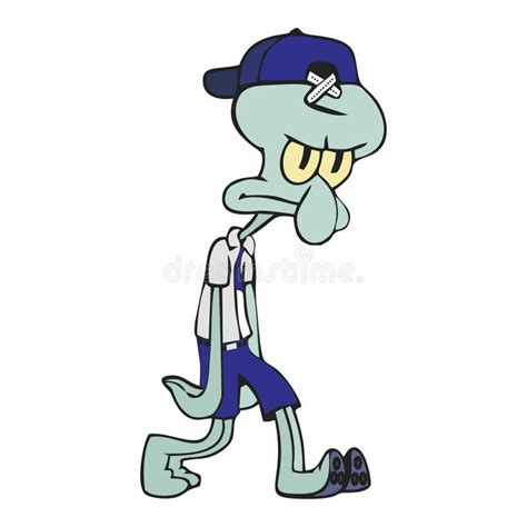 Vector Illustrations In Spongeboob Squarepants Character Of Squidward Tentacles Is Very Funny