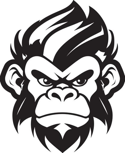 Premium Vector Ebony Primate Portraits