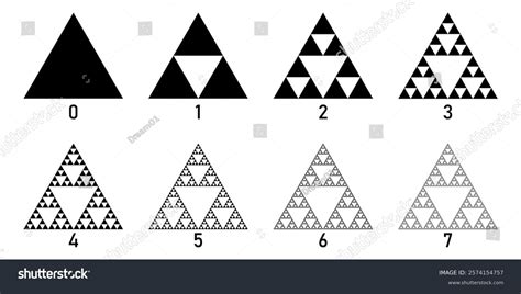 Sierpinski Triangle Evolution Mathematics Stock Vector Royalty Free 2574154757 Shutterstock