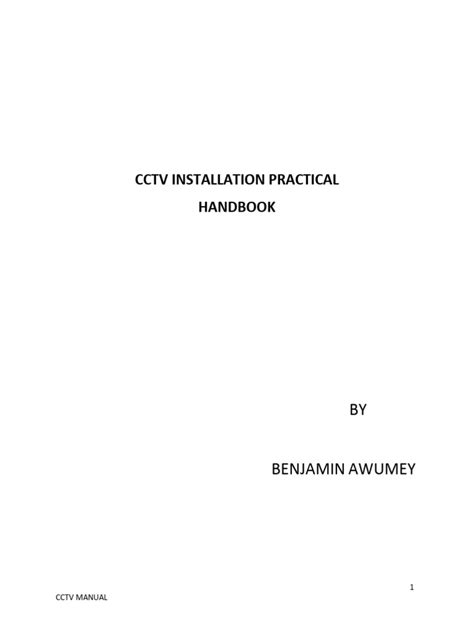 Cctv Handbook New Pdf Port Computer Networking Closed Circuit Television