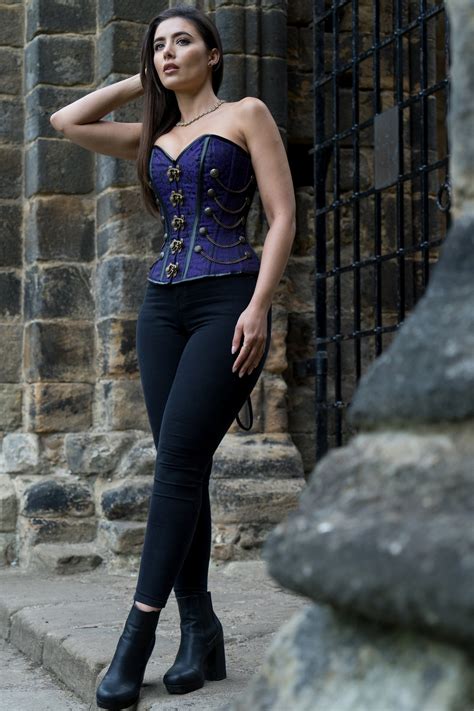 Purple Steampunk Corset With Chains