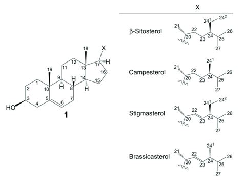 The Structures Of Four Phytosterols β Sitosterol 1 Catalog Number