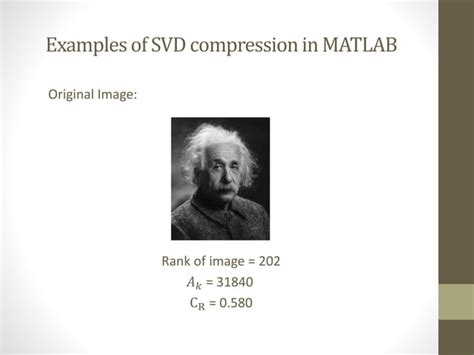 Singular Value Decomposition Image Compression