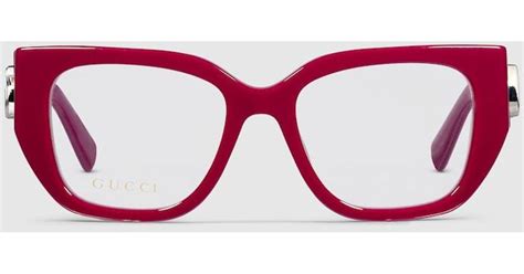 Gucci Butterfly Optical Frame In Red Lyst Uk